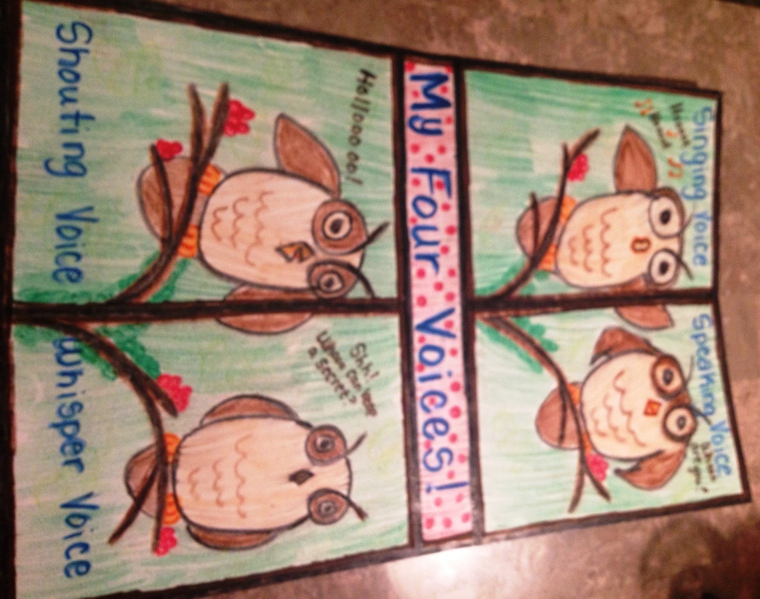 The Sweetest Melody: Owl Four-Voices Poster