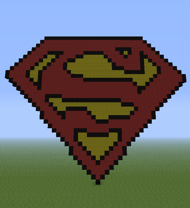 Minecraft Pixel Art Helper Superman Logo minecraft-pixel-art-helper-superman-logo