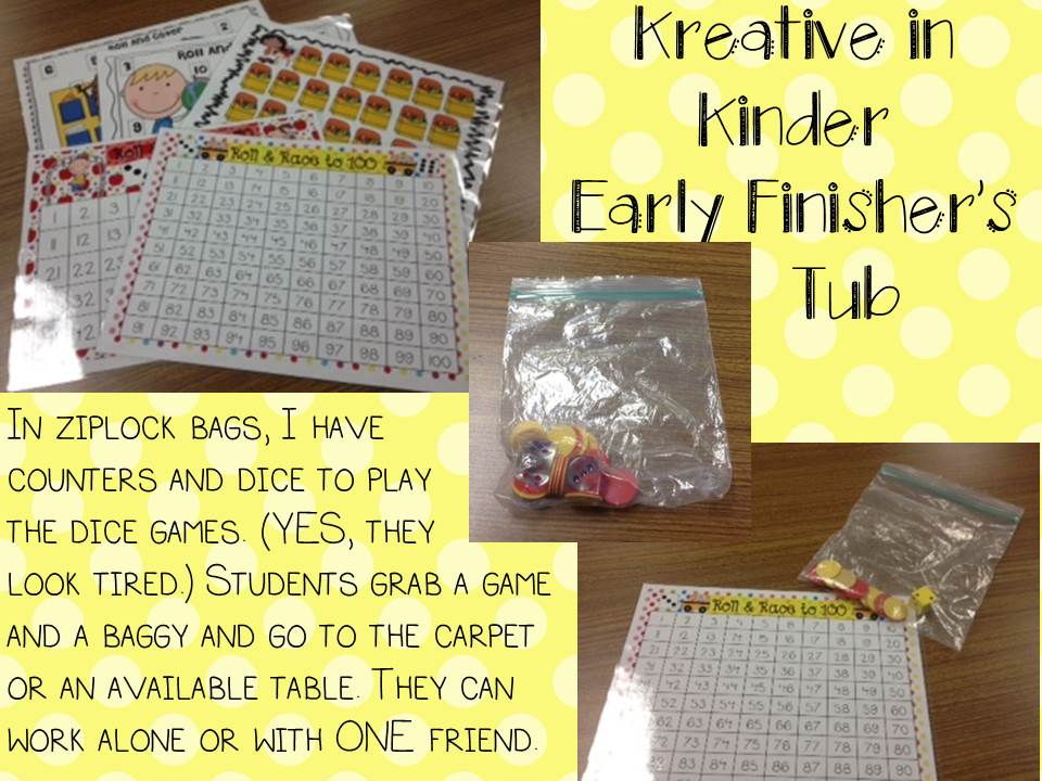 Keeping The Peace With Early Finisher Tubs - Kreative in Kinder
