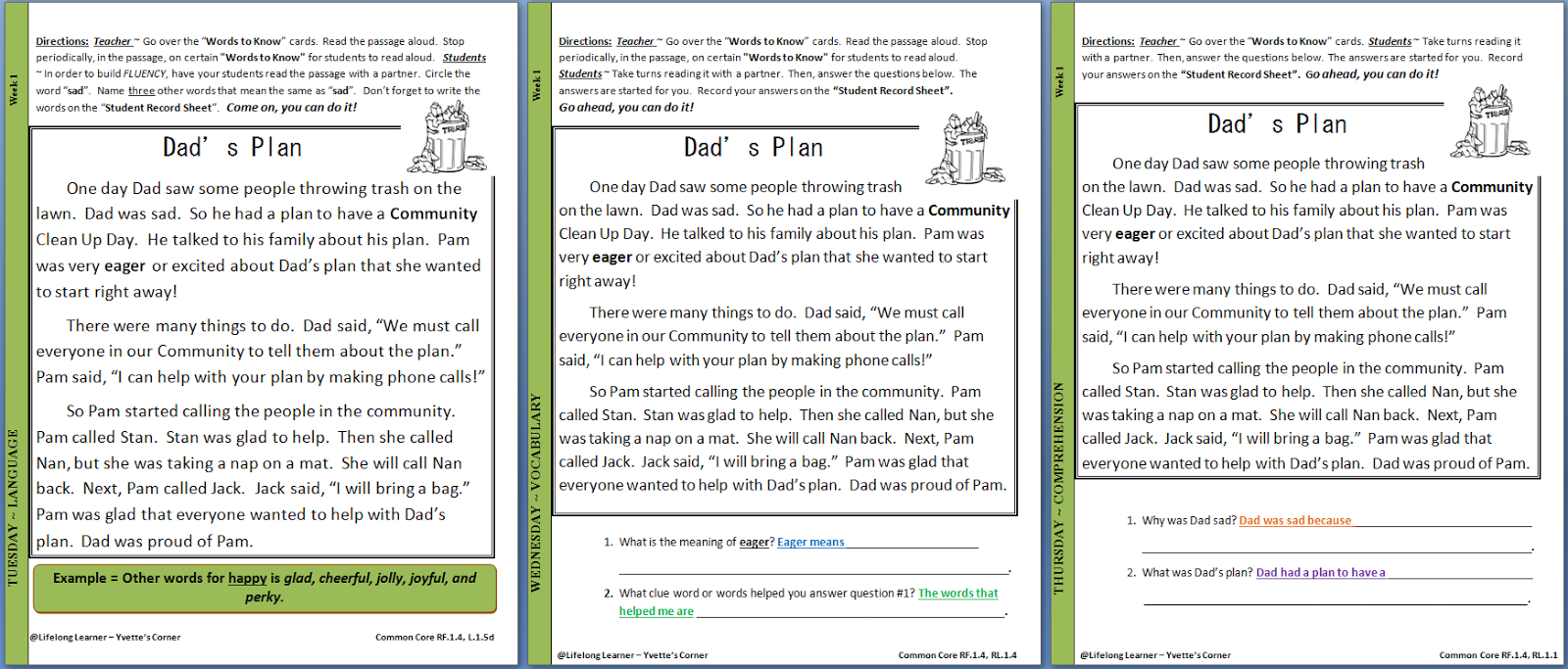 Simply Centers: 1st Grade Weekly COMMON CORE Applications!!