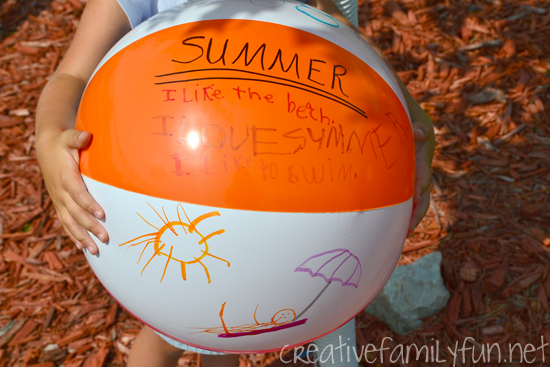 Beach Ball Poetry - Creative Family Fun