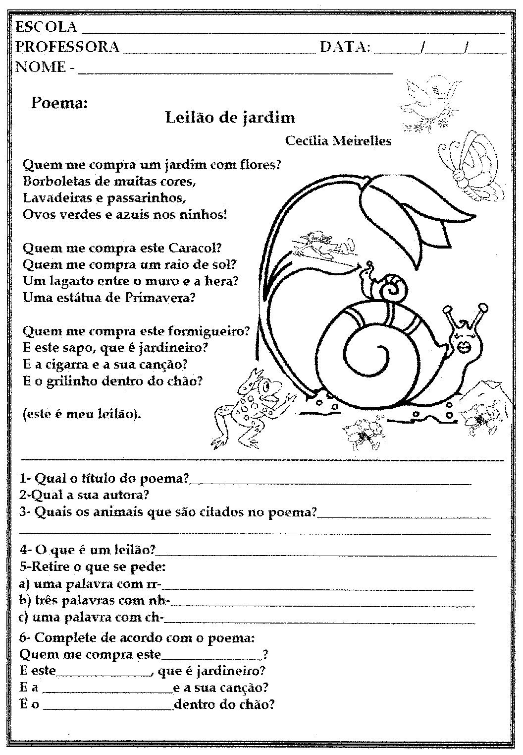 Atividades Interpreta O De Texto Poema Cec Lia Meireles Atividade | Hot ... Atividades Interpreta O De Texto Poema Cec Lia Meireles Atividade | Hot ...