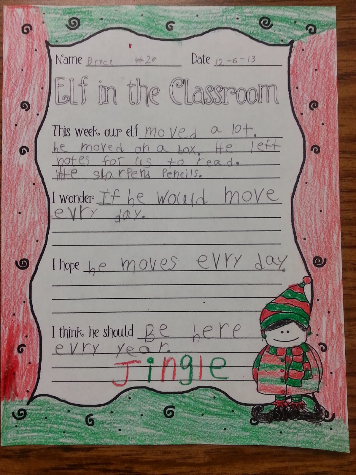 Elf in the Classroom - Week 1 - The Sharpened Pencil
