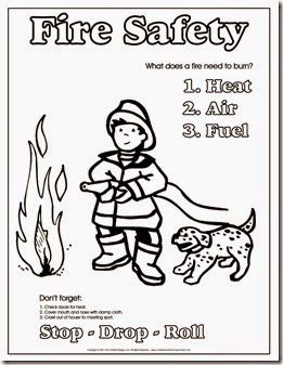 Stop Drop And Roll Coloring Sheets