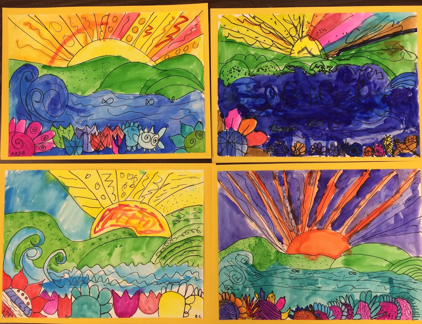 Mrs. Skinner's Art Room: 2nd & 3rd Grade: Water Color Landscapes