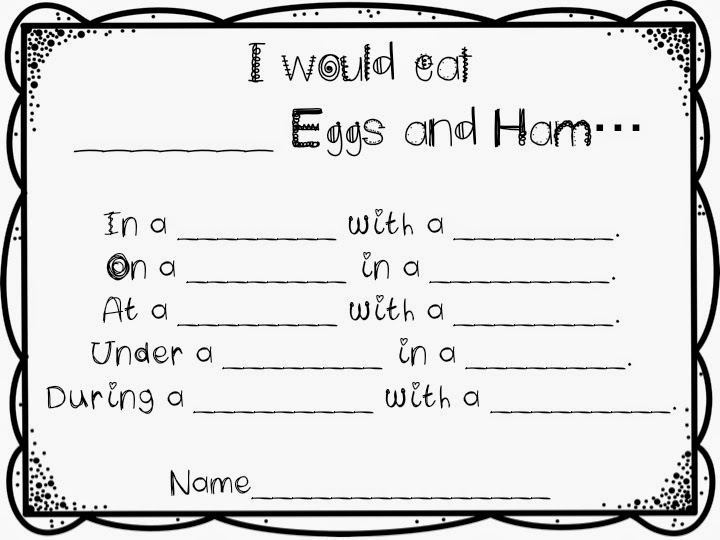 Day 2... Dr. Seuss 5 Day Freebie: Green Eggs and Ham! - Megan Mitchell