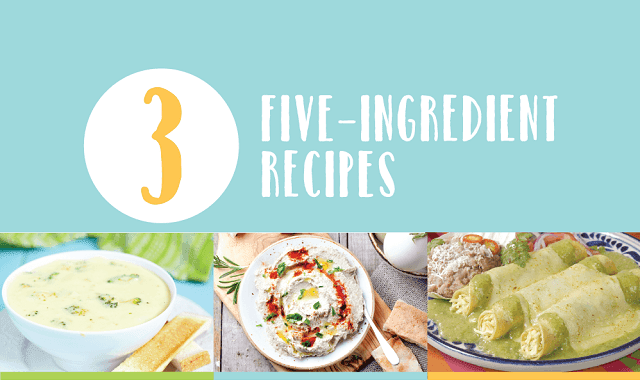 3 Five-Ingredient Recipes #infographic - Visualistan 3 Five-Ingredient Recipes #infographic - Visualistan