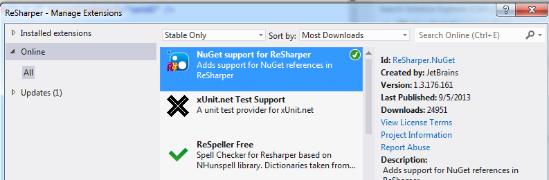 Muhammad Shujaat Siddiqi: Resharper Extension - Auto Nuget Installation