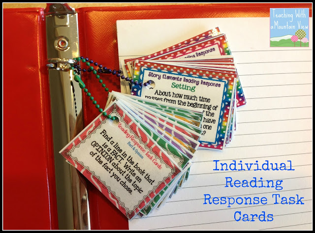 Task Card Corner: Using Task Cards for Reading Response