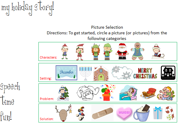 My Holiday Story - Writing/Telling Guide - Speech Time Fun: Speech and ...