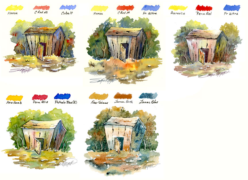 Sbwatercolors And Sketching Primary Color Trio Examples sbwatercolors-and-sketching-primary-color-trio-examples
