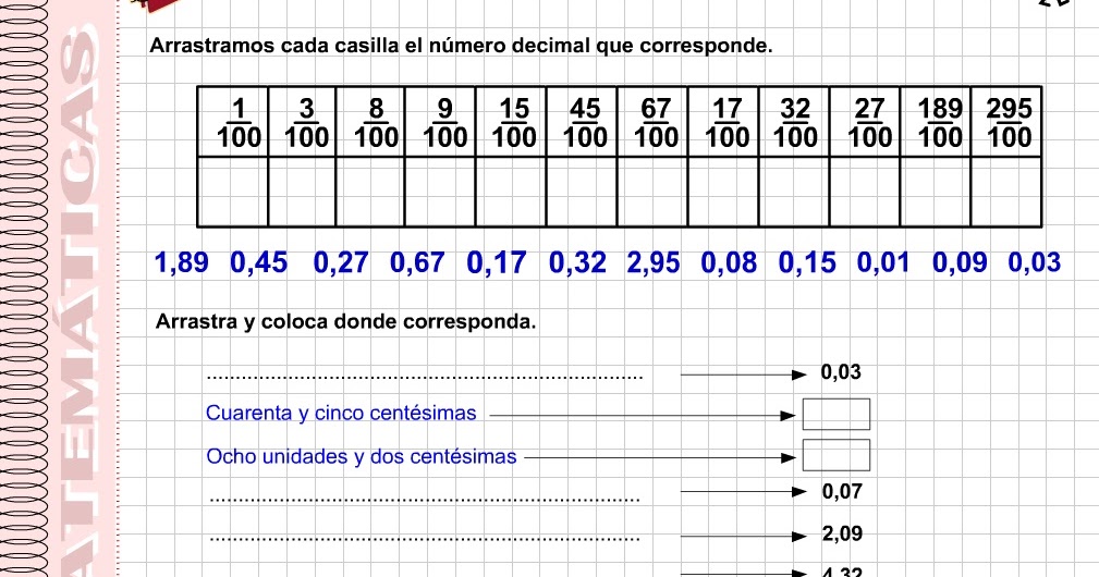 La Sirenuca: Ejercicios con centésimas