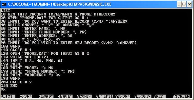 Gw basic help: file handling in gw basic(complete program where file ... Gw basic help: file handling in gw basic(complete program where file ...