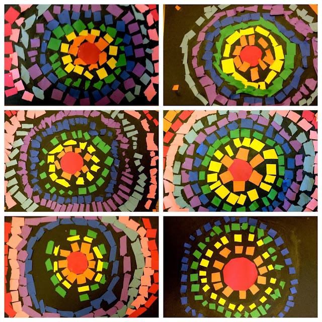 edenfolwell: Art Lesson - Collage inspired by Alma Thomas