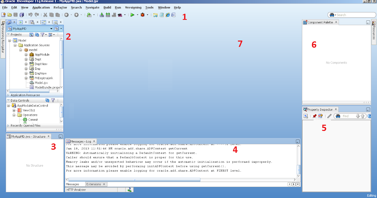 Oracle ADF на русском: Описание Jdeveloper 11.1.1.6.0