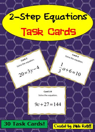 The Best of Teacher Entrepreneurs: MATH LESSON - Solve Equations Task Cards