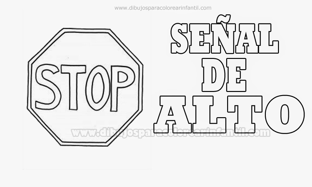 Señalamiento para colorear - Imagui