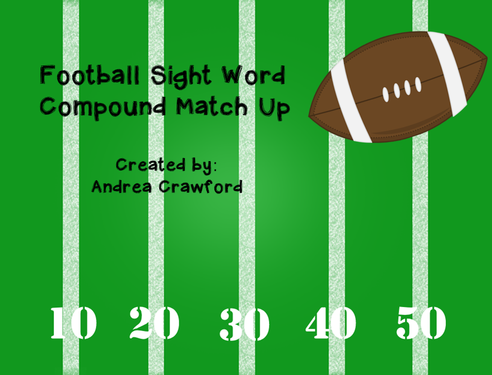 Post Super Bowl Compound Words Freebie | This Literacy Life