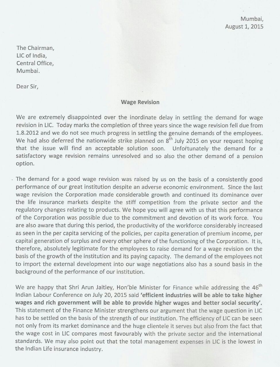 NOINO Letter To The Chairman On 1st August noino-letter-to-the-chairman-on-1st-august