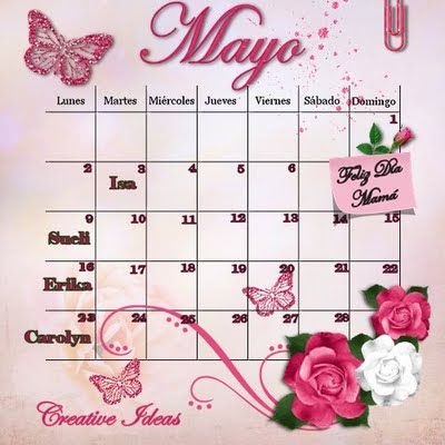 Creative Ideas' Challenges: Calendario de Mayo