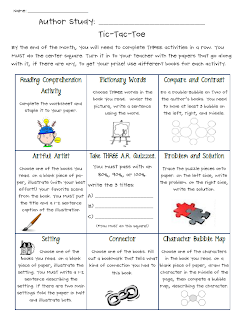 Simply Centers: Author Study activities!