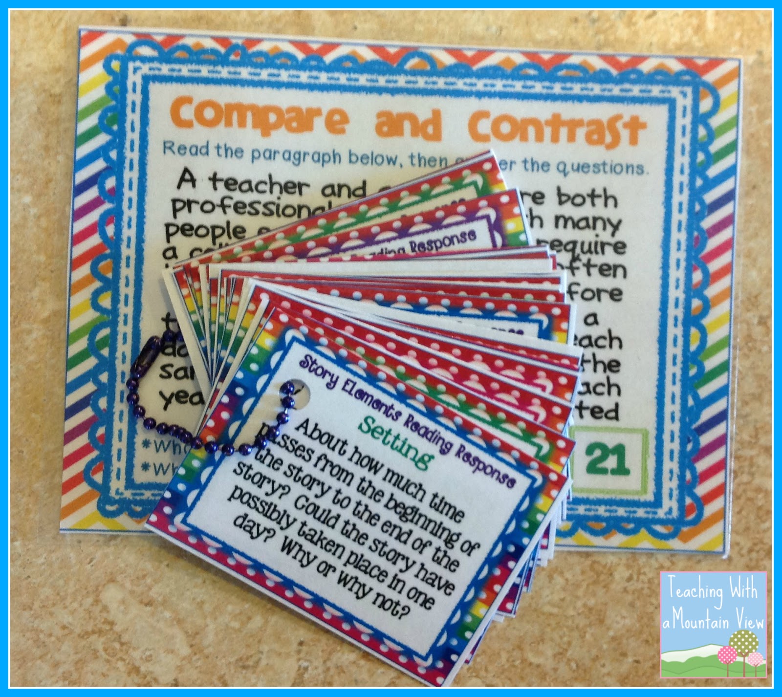 Task Card Corner: Using Task Cards for Reading Response
