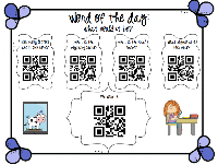 Word of the Day with QR Codes Excitement (and a freebie)! - Literacy ...