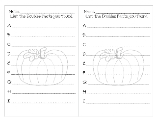 The Connected Teacher : Pumpkin Doubles Facts