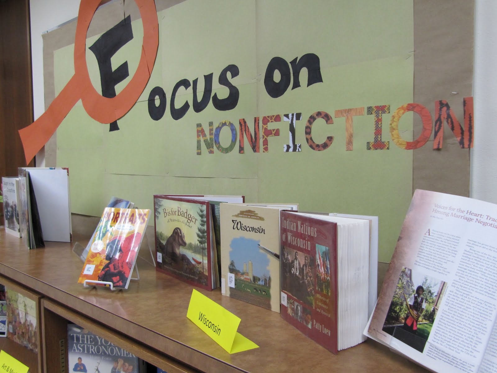 UWM Music Library: Focus on Non-fiction - display in Curriculum