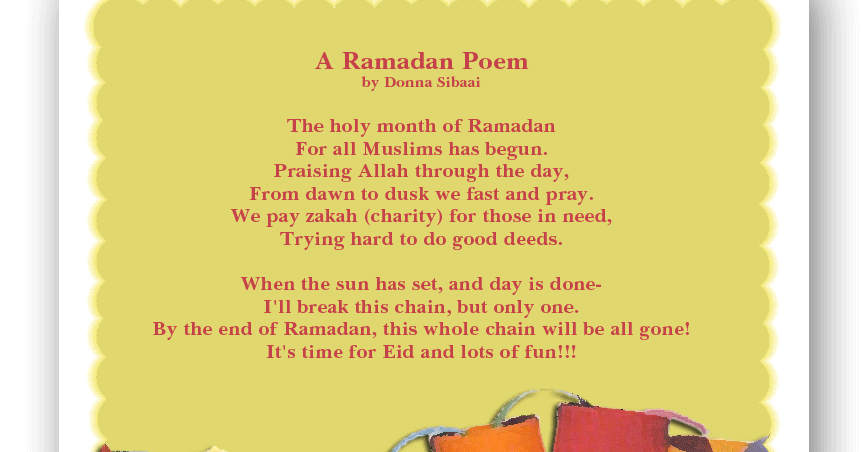 Top 4 great ramadan poems for children | Best Holiday Pictures