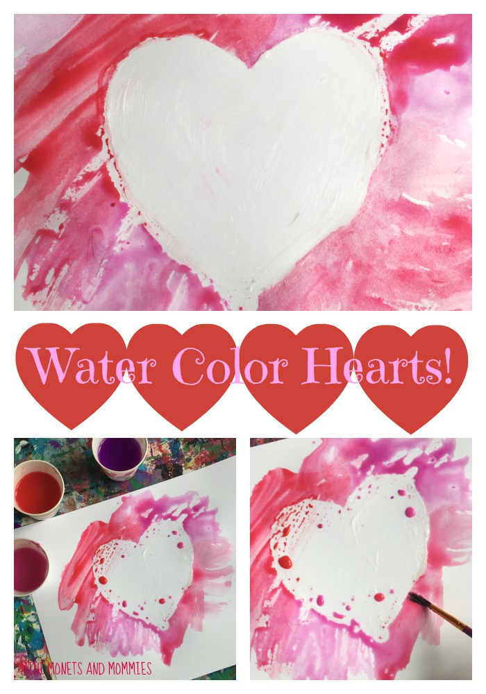 Mini Monets and Mommies: Valentine's Day Water Color Heart Art for Kids