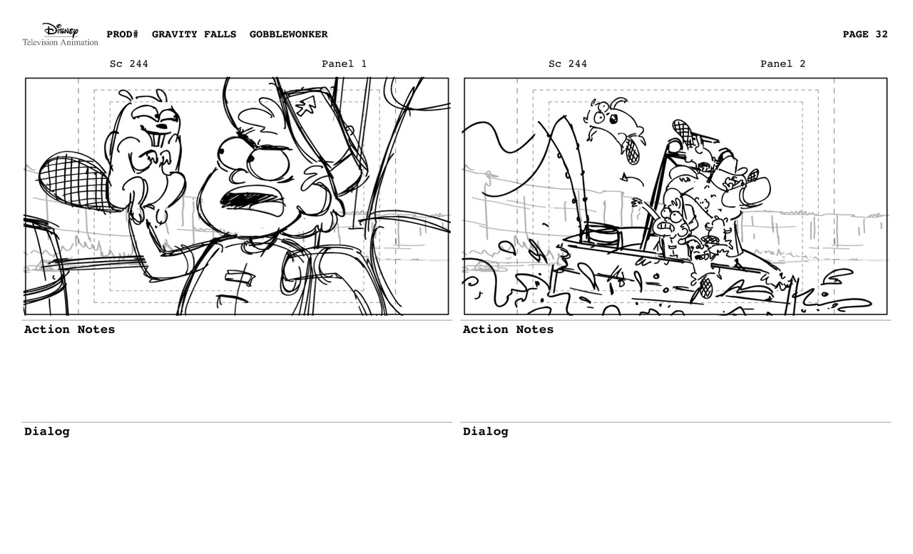 Flooby Nooby: Gravity Falls Storyboards and Models