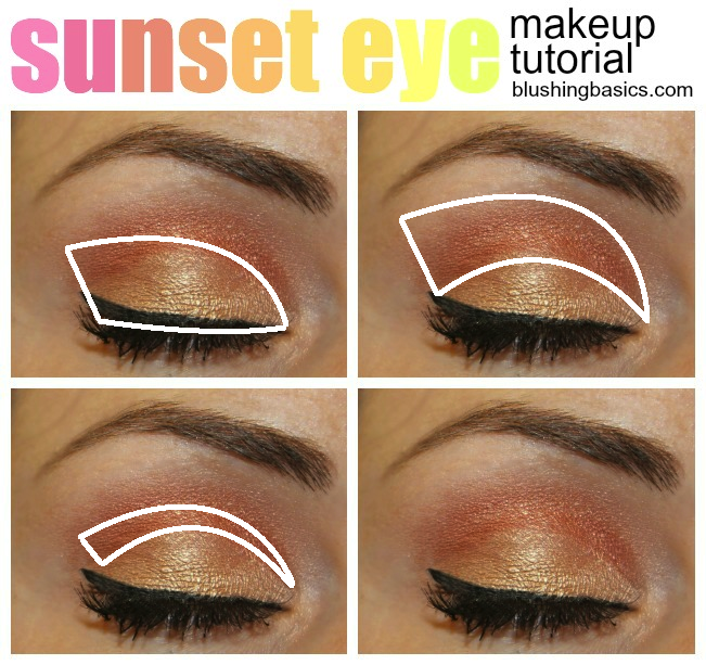 blushing basics: Sunset Eye Makeup Tutorial {Step by Step}