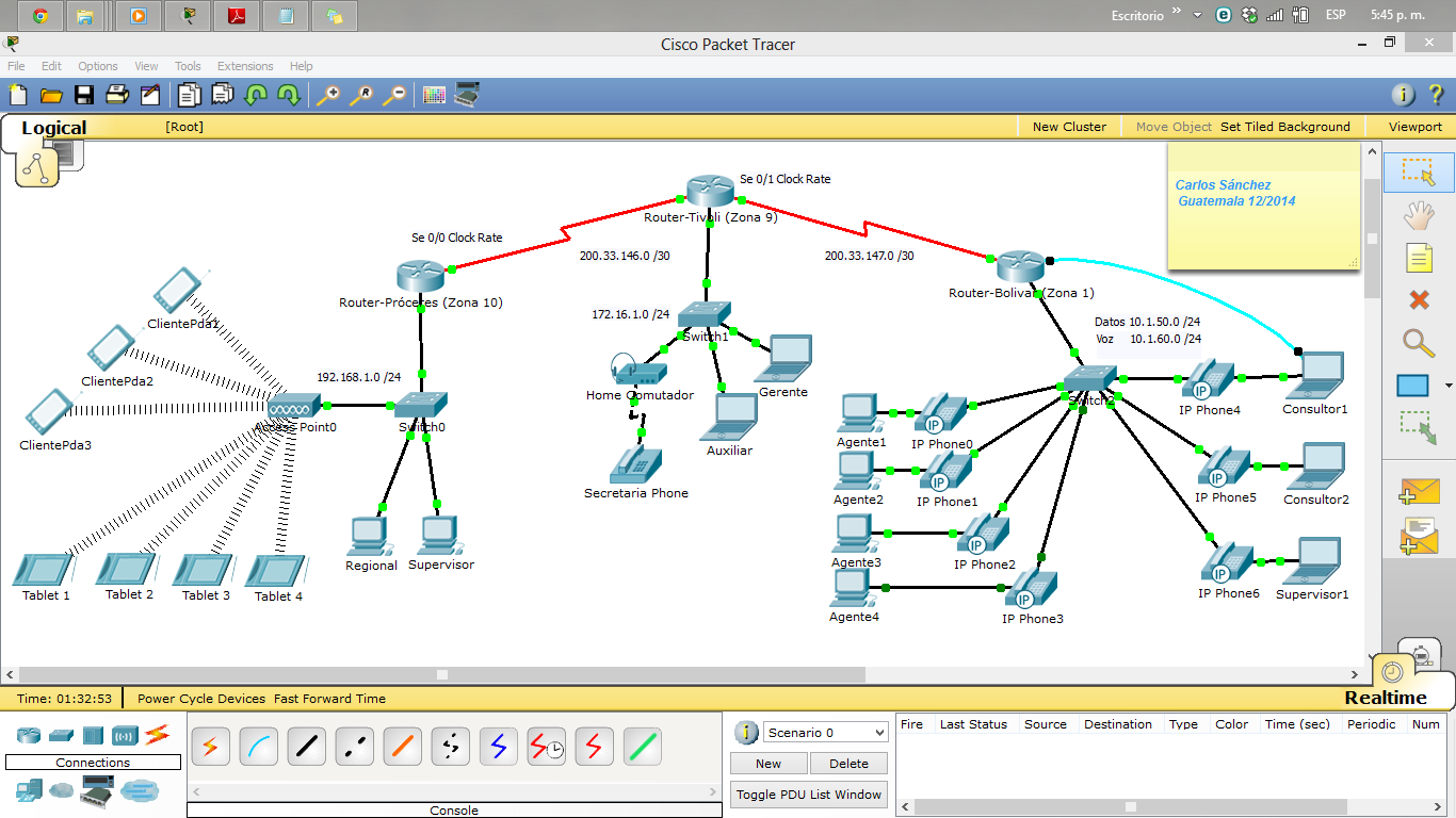 My CCNA Journey.: Ejercicio Packet Tracer