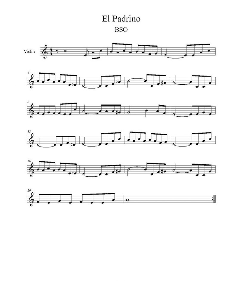 Banda Sonora - El Padrino (The Godfather) | Partituras para Violin