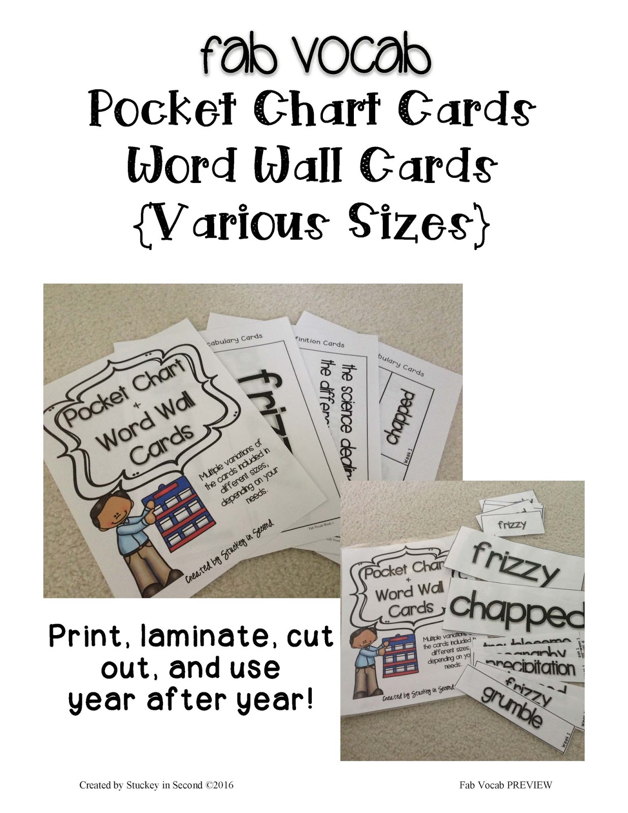 Stuckey in Second: Fab Vocab: Weekly Vocabulary Units