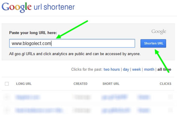 How to Create Short URLs Using Google URL Shortener | Blogolect How to Create Short URLs Using Google URL Shortener | Blogolect