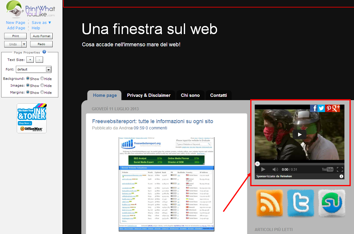 Stampare correttamente una pagina web con PrintWhatYouLike, anche in PDF