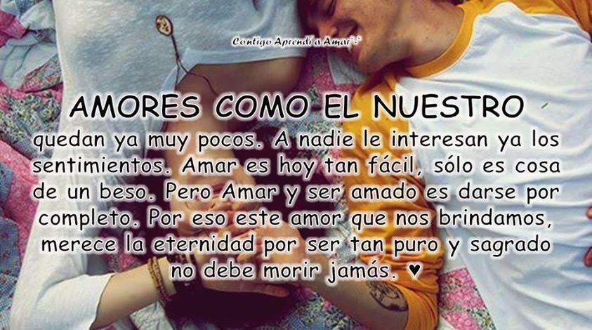 Frases Lindas Del Dia: AMORES COMO EL NUESTRO Frases Lindas Del Dia: AMORES COMO EL NUESTRO