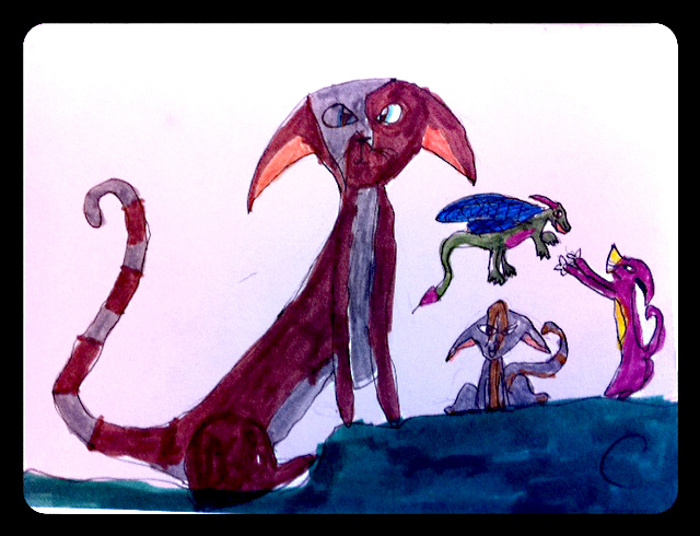 Unschoolers Arts Gallery Cat And Dragon Drawings By Maya unschoolers-arts-gallery-cat-and-dragon-drawings-by-maya