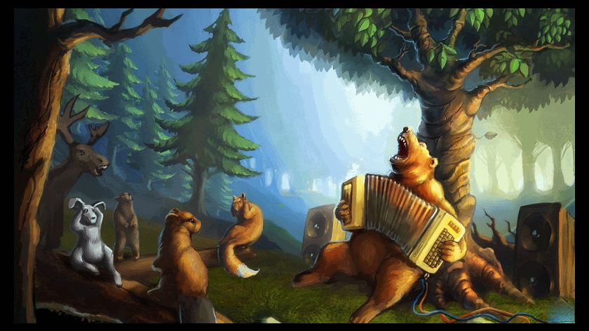 Animated Forest With Animals Gif