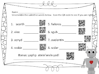 Learn With Leah: FREEBIE! Valentine's Day Word Scramble with Self ...