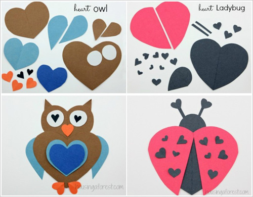 My Owl Barn: Heart Animal Valentines: Paper Craft