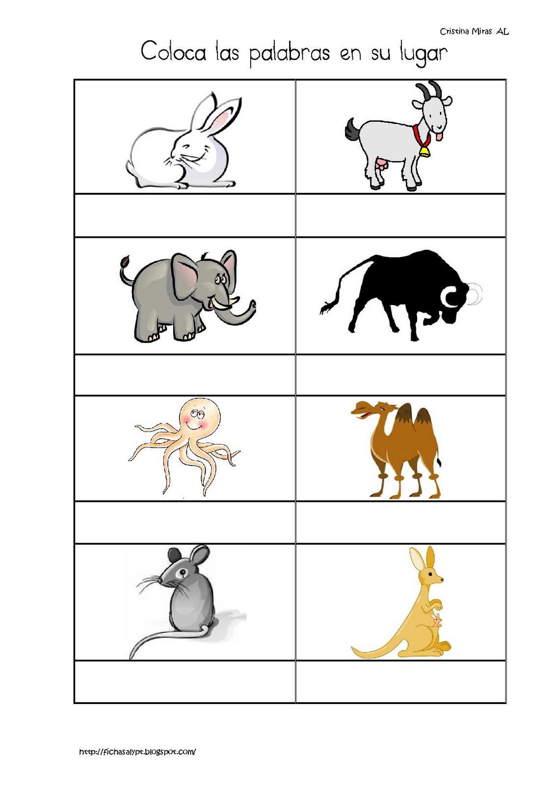 LEARNING IS FUN!: ANIMALES PARA CORTAR Y PEGAR