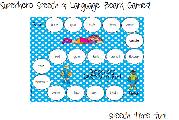 Superhero Speech & Language Game Boards! - Speech Time Fun: Speech and ...