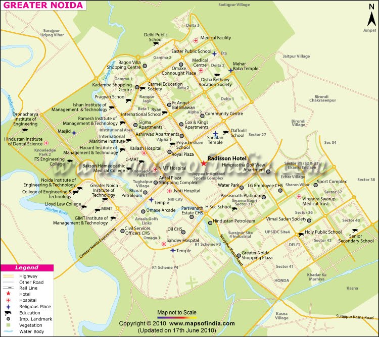 Greater Noida Map Greater Noida Map