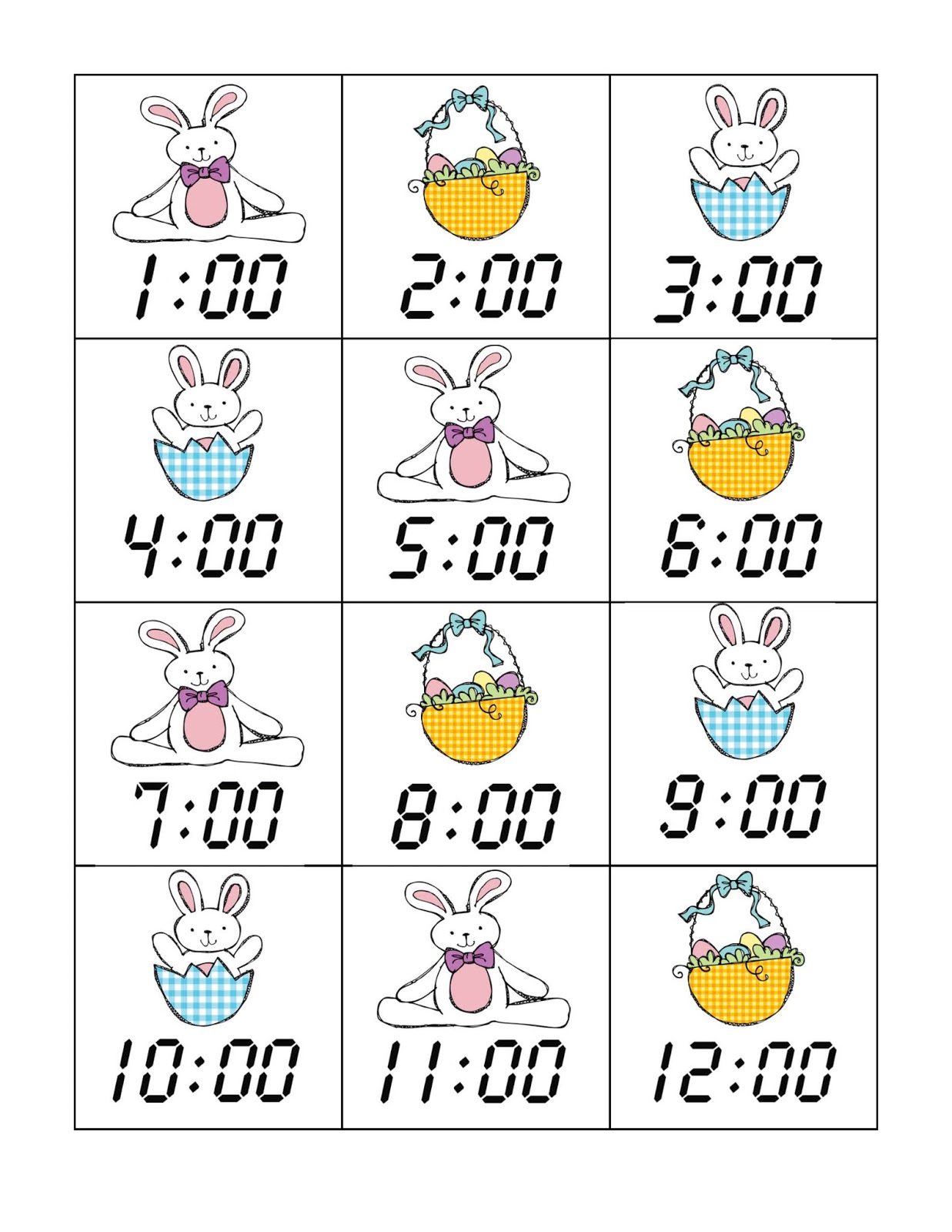 The Lower Elementary Cottage: Easter "Time" Freebie on a Quiet Day!