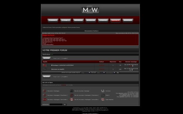 Free Abstract Black Red Phpbb Style Theme