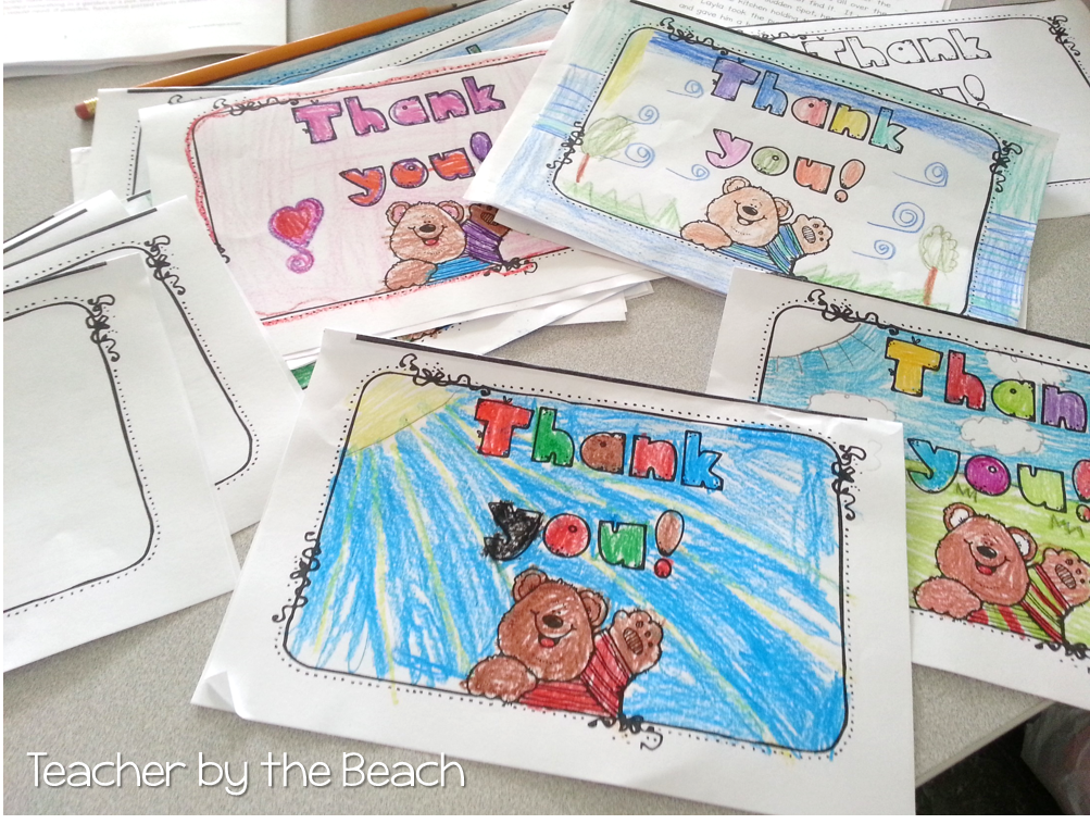 Thank You Cards - Freebie! - Teacher by the Beach
