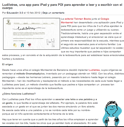 tekman Books: Ludiletras en Educacion 3.0 tekman Books: Ludiletras en Educacion 3.0